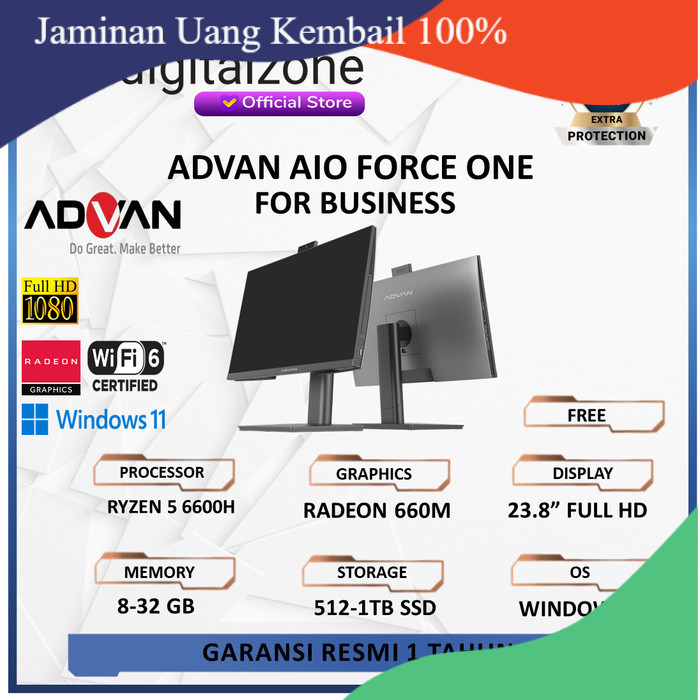 Jual ADVAN AIO FORCE ONE RYZEN 5 6600H 8-GB 512-1TBSSD 24INCH FHD W11 ...