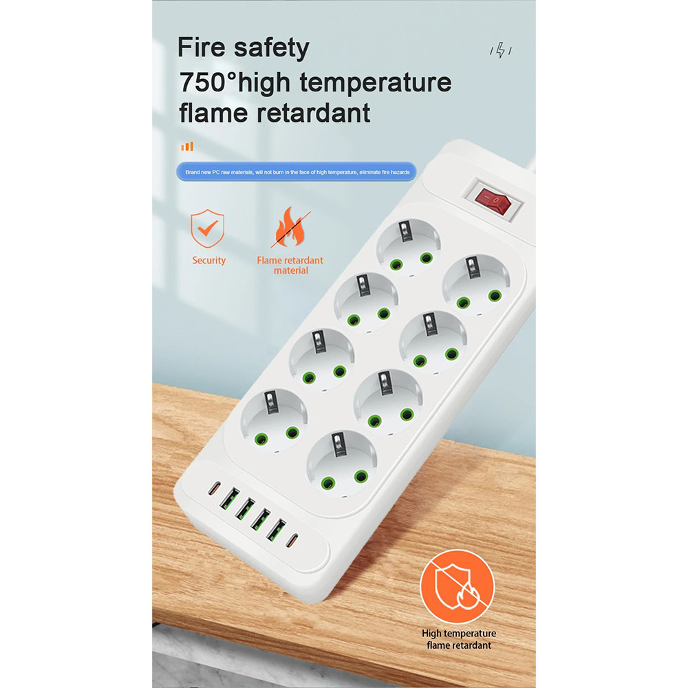 Jual Stop Kontak USB Type C EU Plug 10A 110-250V 2500W - QL-1077U / QL-1078U Taffware | Shopee ...