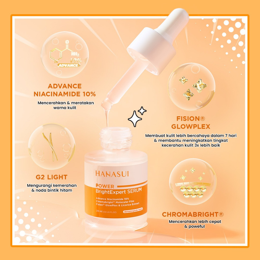 Jual Hanasui Power Bright Expert Serum | Merah Jingga Official | Shopee ...