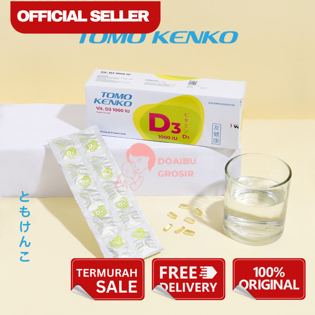 Jual Tomo Kenko Vitamin D3 1000 IU Kemasan Strip | Shopee Indonesia