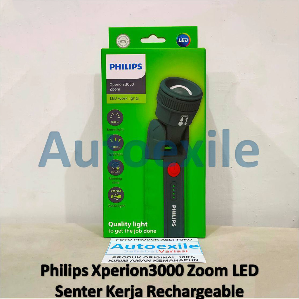 Jual Lampu Senter Kerja Philips LED Xperion 3000 Zoom Cahaya Putih ...