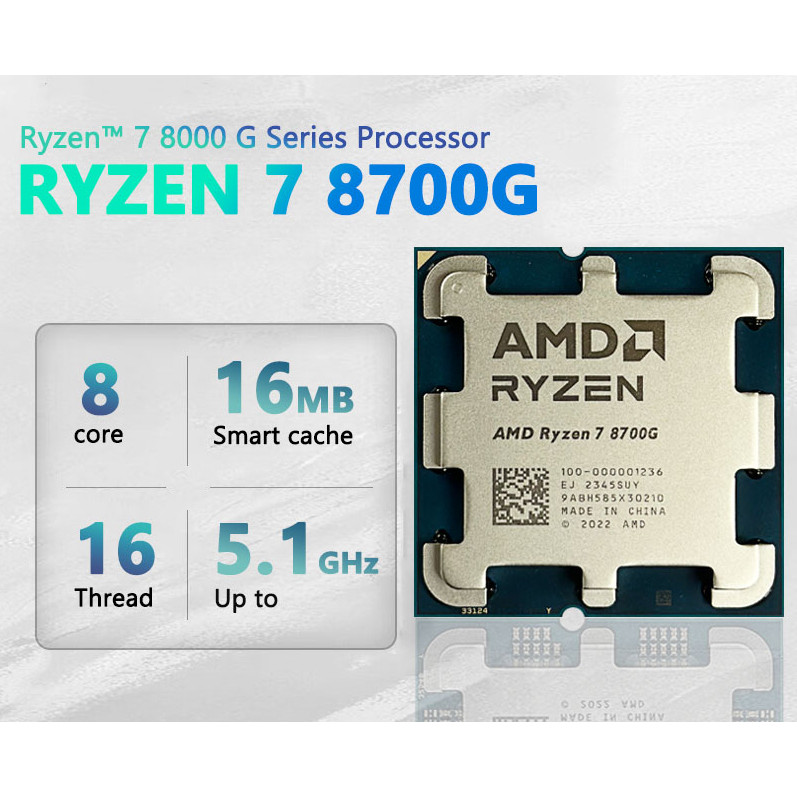 Jual NEW Ryzen 7 8700G R7 8700G 4.2GHz 8-Core 16-Thread Socket AM5 65W 100-100001236 AMD Radeon ...