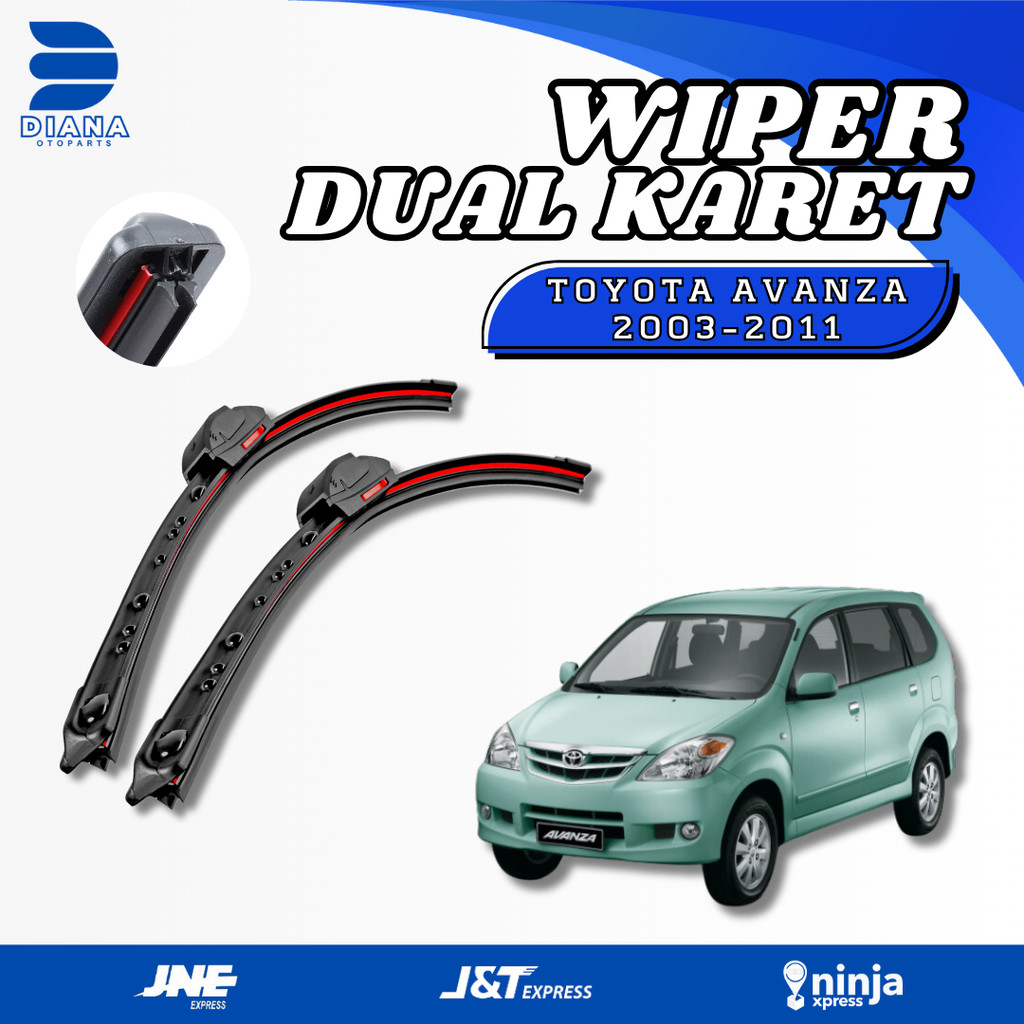 Jual Wiper 2 Lapis Karet - Toyota Avanza 2003 - 2011 - Wiper Dual Blade ...