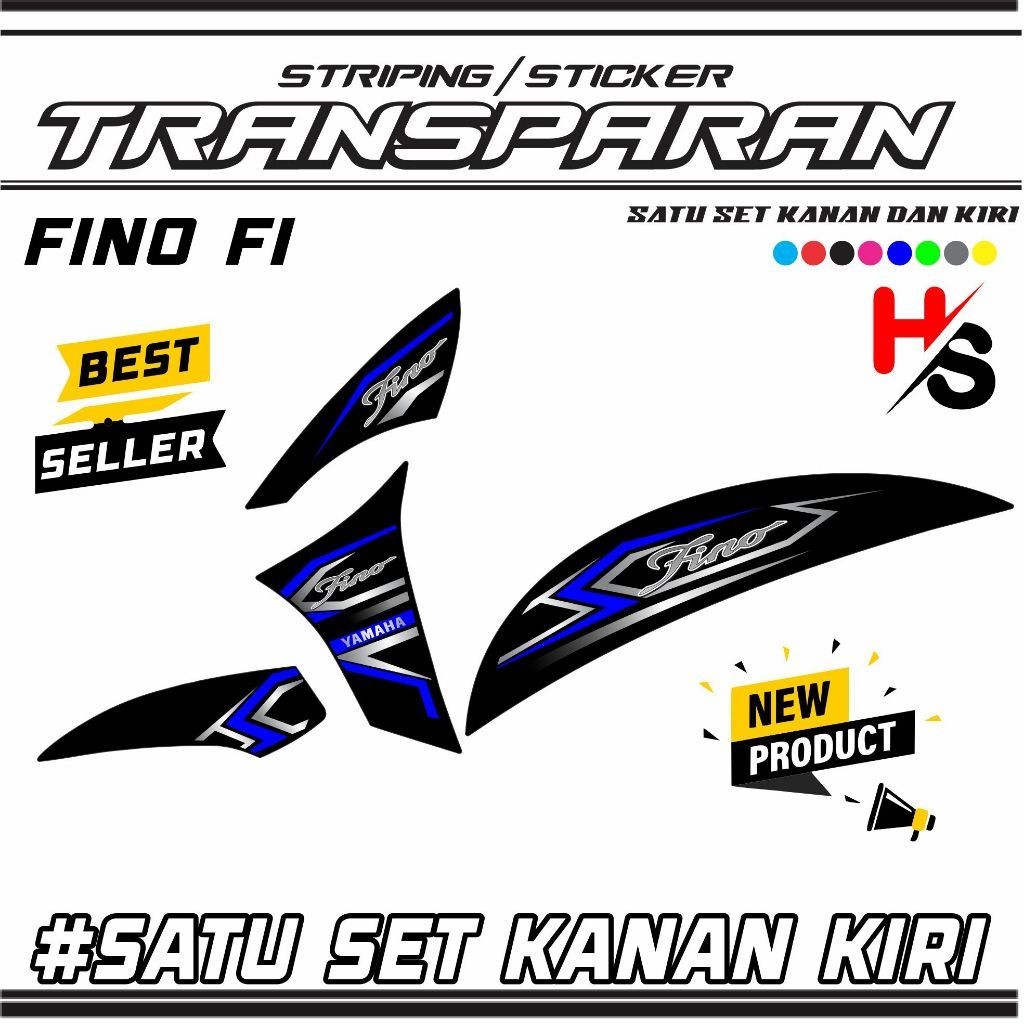 Jual POLET STIKER STICKER STRIPING TRANSPARAN MOTOR YAMAHA FINO FI ...