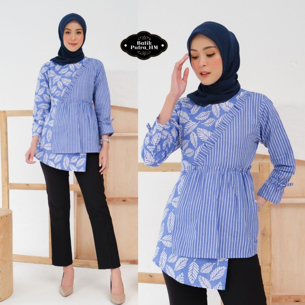 Jual LURIK Batik Wanita Modern Baju Batik Kantor Wanita Batik New Blus Seragam Atasan Blouse ...