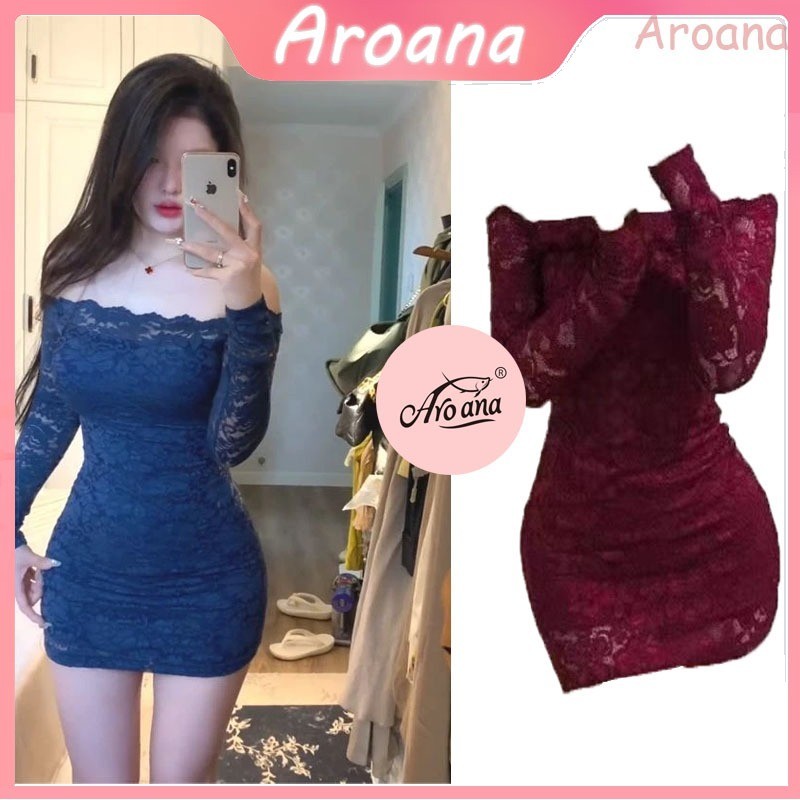 Jual [ COD ] Rok pinggul ramping berenda baru Aroana/gaun seksi/gaun ...