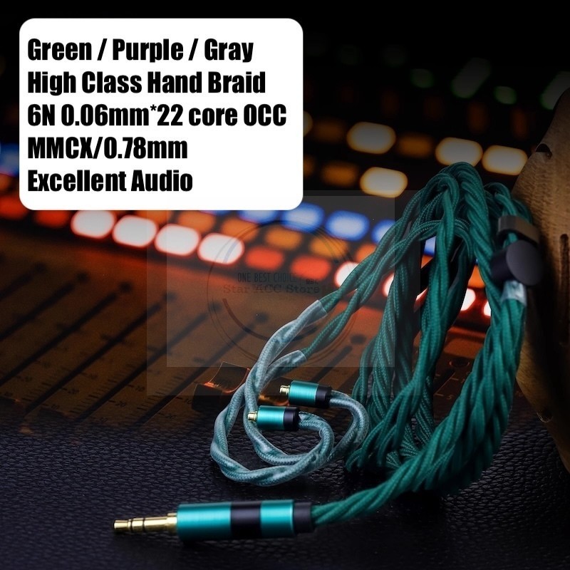 Jual High Class Hand Braid OCC Earphone Cable MMCX 2 Pin 0.78mm Kable ...