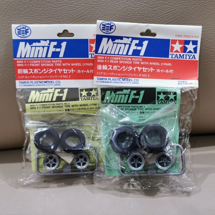 Jual Tamiya 25002 & 25003 Mini F1 Sponge Tire With Wheel (Front & Rear) | Shopee Indonesia