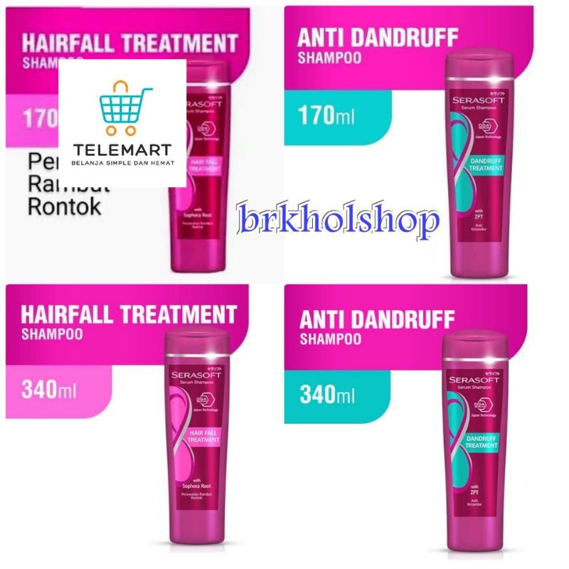 Jual SERASOFT SERUM SHAMPOO HAIR FALL & DANDRUFF TREATMENT 170/340ML ...