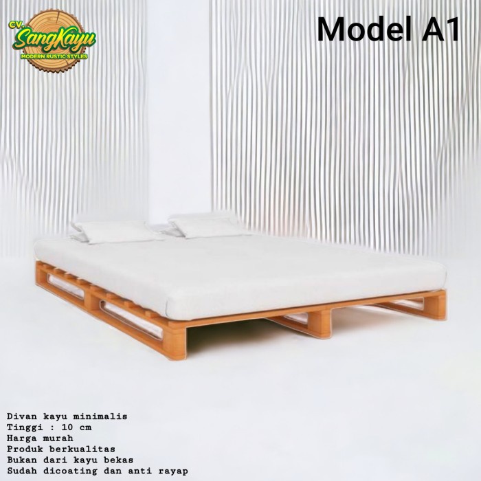 Jual Tempat tidur kayu minimalis dipan divan alas matras kasur spring ...