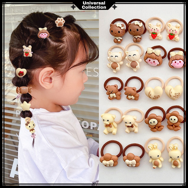 Jual 10PCS / SET IKATAN RAMBUT ANAK KOREA KARAKTER IMPORT / IKAT RAMBUT ...