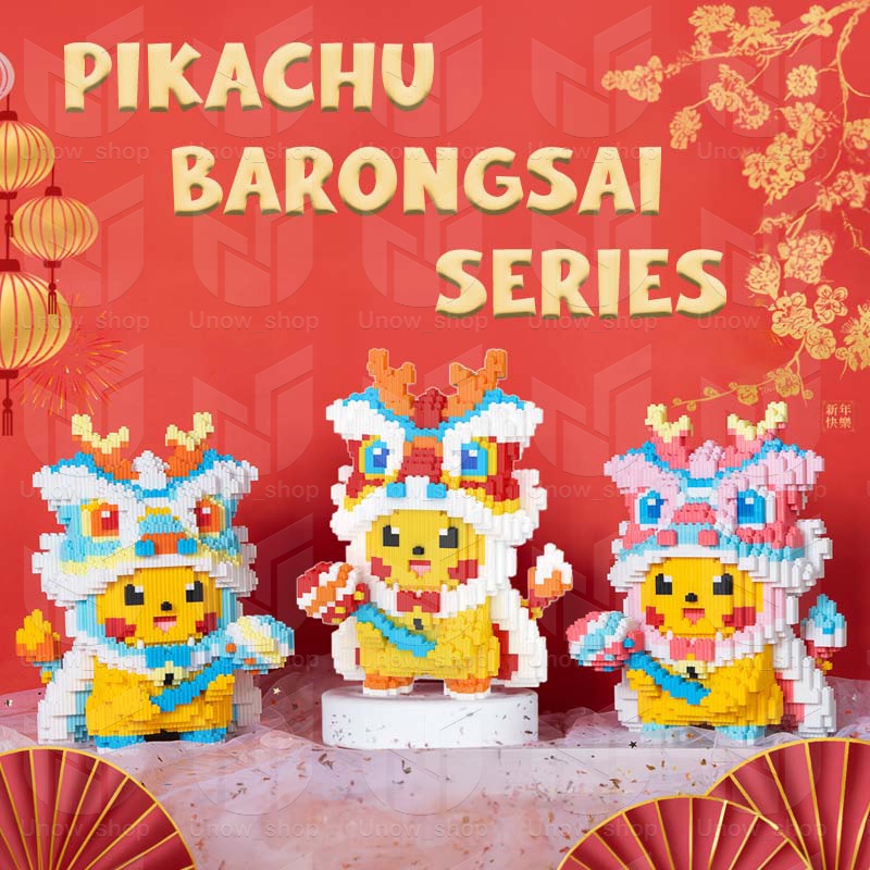 Jual Nano Block Pikachu Barongsai Series | Bricks education Nano Block ...
