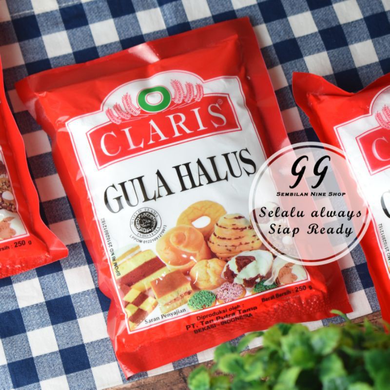 Jual Claris GULA HALUS 250 Gram Tepung Gula Bubuk Icing Sugar CLARIS ...