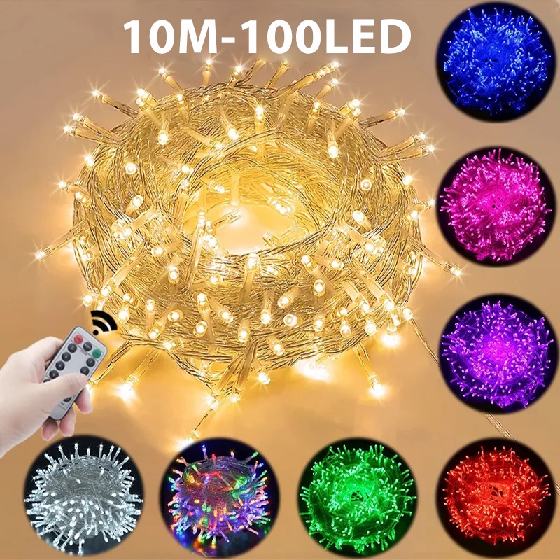 Jual Lampu Tumblr Rainbow 10 Meter 100 LED Christmas Garland Lights Led ...