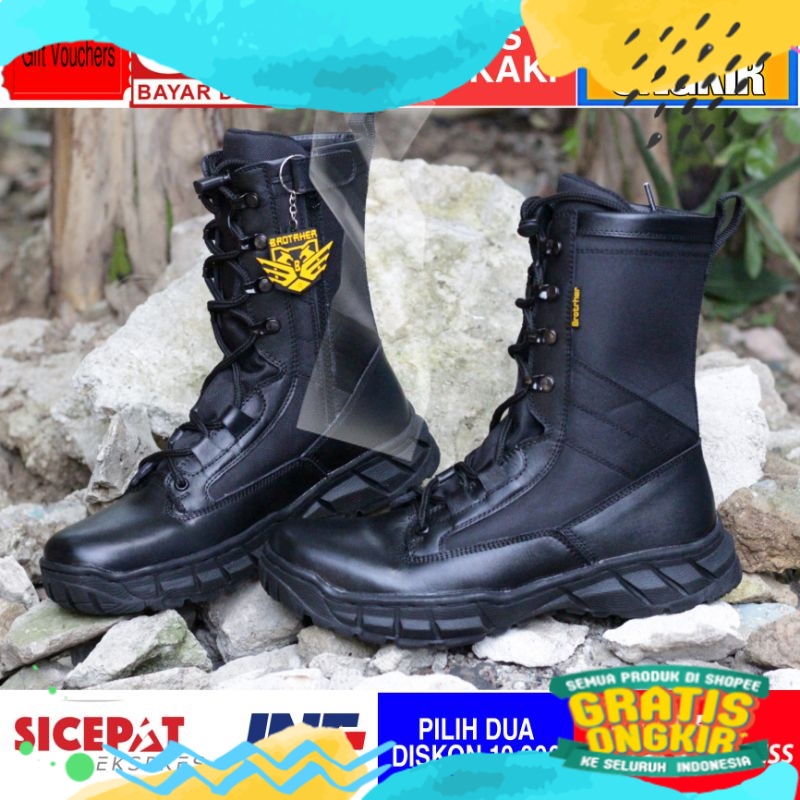 Jual Sepatu PDL Tni Polri Kulit Anti Air merk brotrher type new gen 6 ...