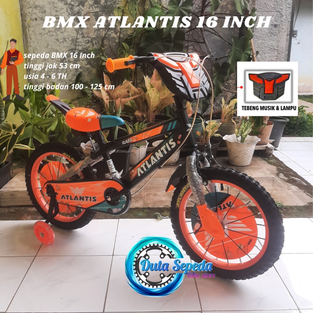 Jual sepeda anak laki ukuran 16 inch Atlantis RAFA | Shopee Indonesia