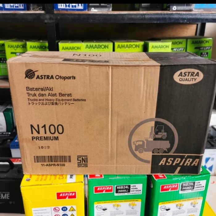 Jual Aki Mobil Genset Excavator Accu ASPIRA PREMIUM N100 12V 100Ah | Shopee Indonesia