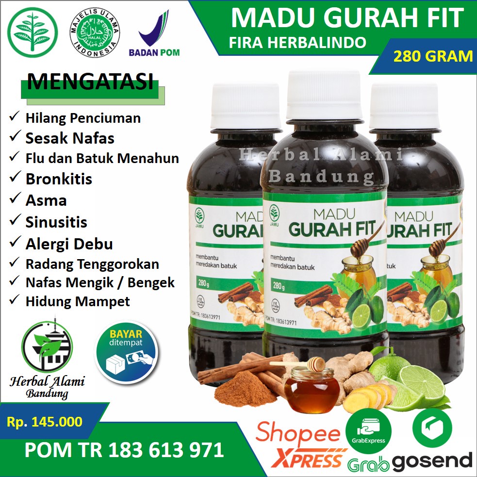 Jual Madu GURAH FIT Mengatasi Bronkitis Sinusitis Radang Tenggorokan ...