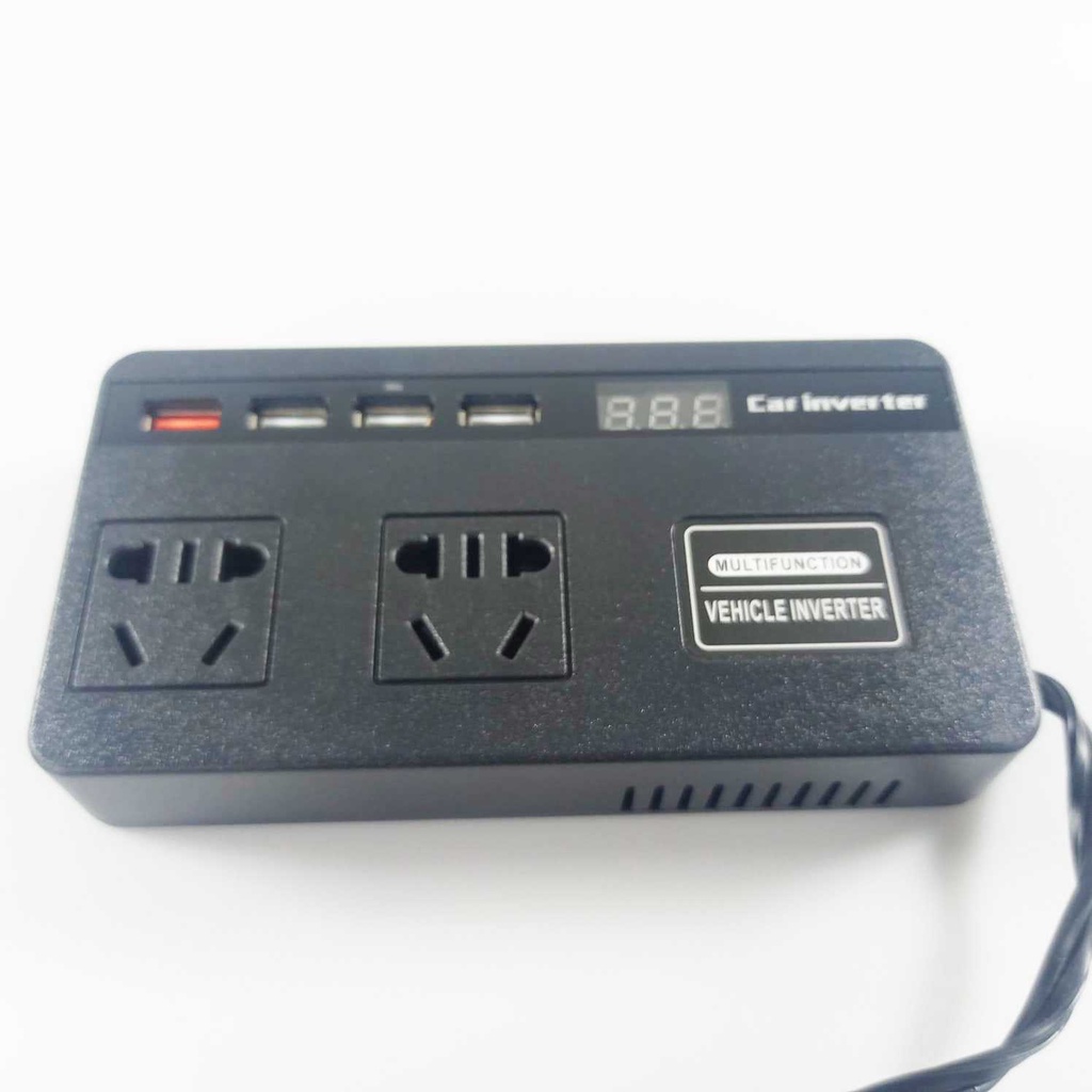 Jual [COD] PU LI HAO Car Power Inverter DC 12V/24V to AC 220V 200W 4 ...