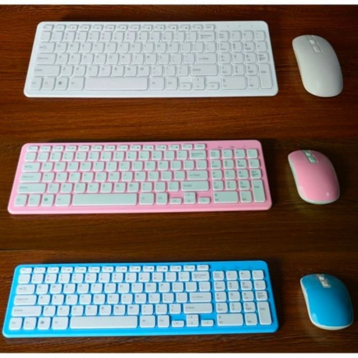 Jual Anggits Paket Keyboard Wireless Mouse Gaming Bundle Combo Pink ...