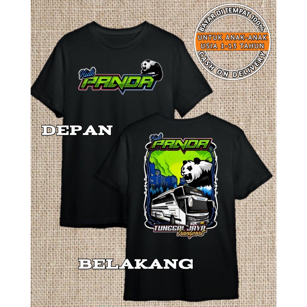 Jual BAJU ATASAN DEWASA GAMBAR BISMANIA KIDS PANDA / KAOS SABLON GAMBAR ...