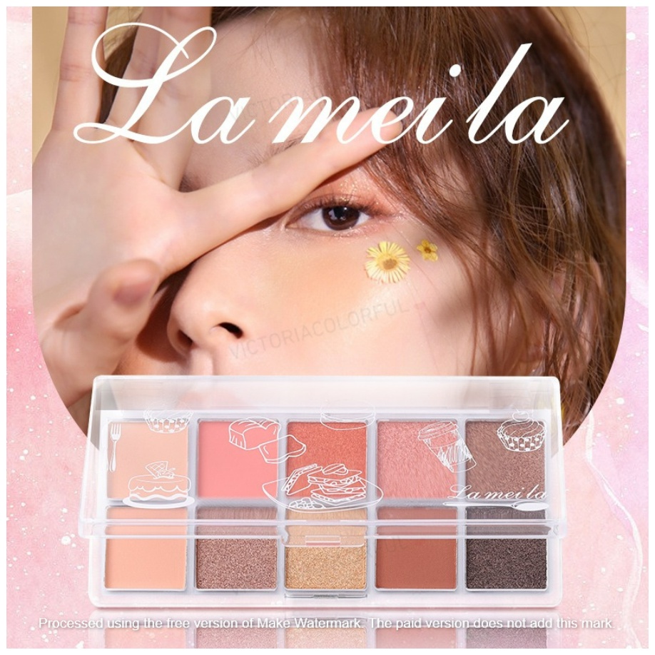Jual LAMEILA 5199 EYESHADOW 10 COLORS KOREAN LOOK PIGMENTED | Shopee ...