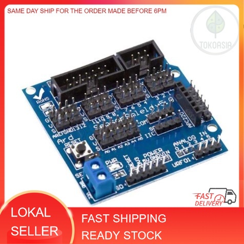 Jual (Ready Stock) UNO R3 Sensor Shield Expansion Board V5.0 for Arduino UNO R3 Electronic ...