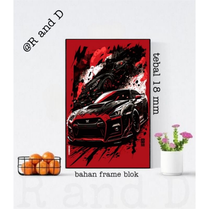 Jual Hiasan dinding kamar ukuran A4, poster kayu gambar mobil sport ...