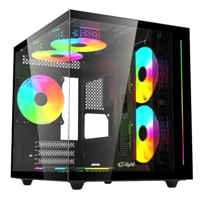 Jual Casing ENLIGHT Z8 Tempered Glass Non PSU include 3 fan PC Case ...