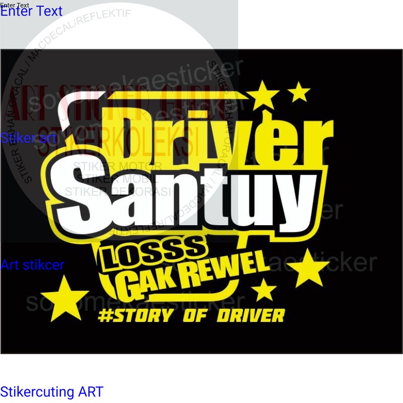 Jual Stiker cuting STIKER MOBIL STICKER CUTTING DRIVER MUDA KATA KATA ...