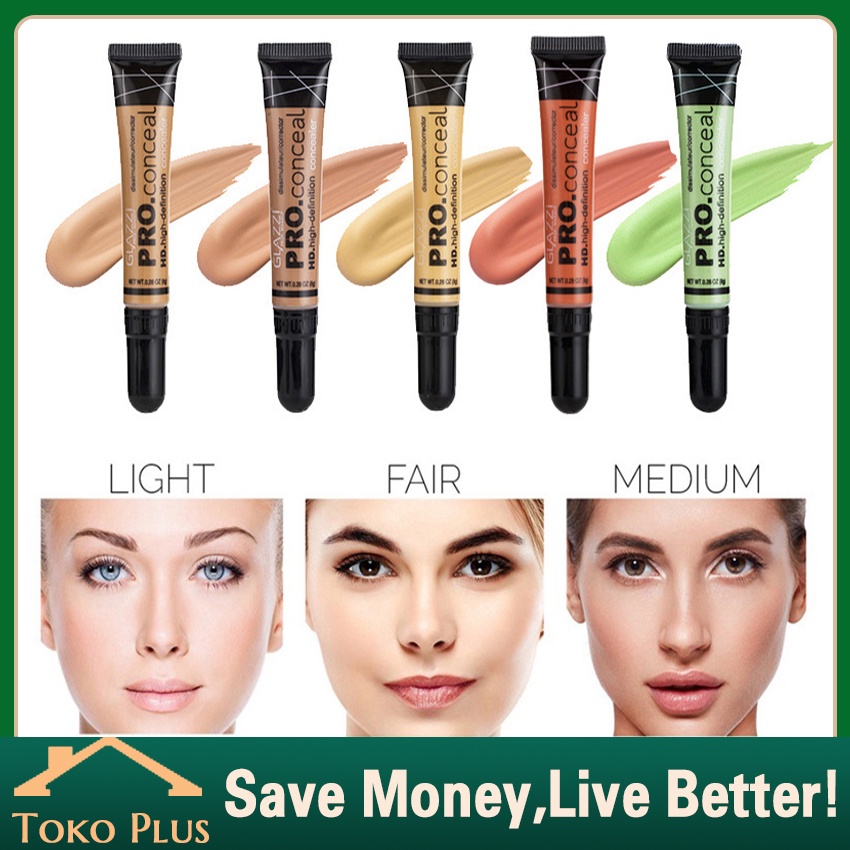 Jual HD Pro Concealer Corrector Orange Dan Hijau Waterproof Wajah Full ...