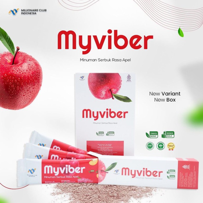 Jual My Viber Myviber Rasa Apel 1 Box 18 Sachet Minuman Diet Detox ...
