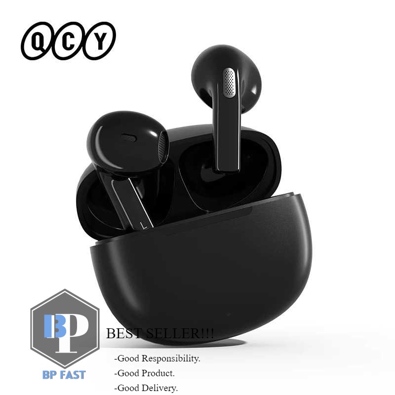 Jual QCY Ailypods Headset TWS Bluetooth Earphone Wireless Noise Reduction - T20 | Shopee Indonesia