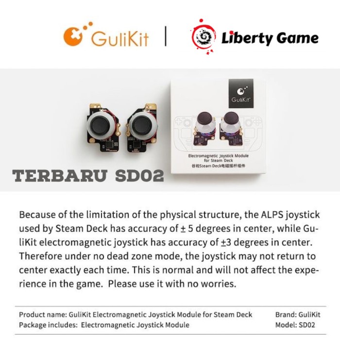 Jual PROMO Gulikit Electromagnetic Analog Joystick Module for Steam Deck | Shopee Indonesia