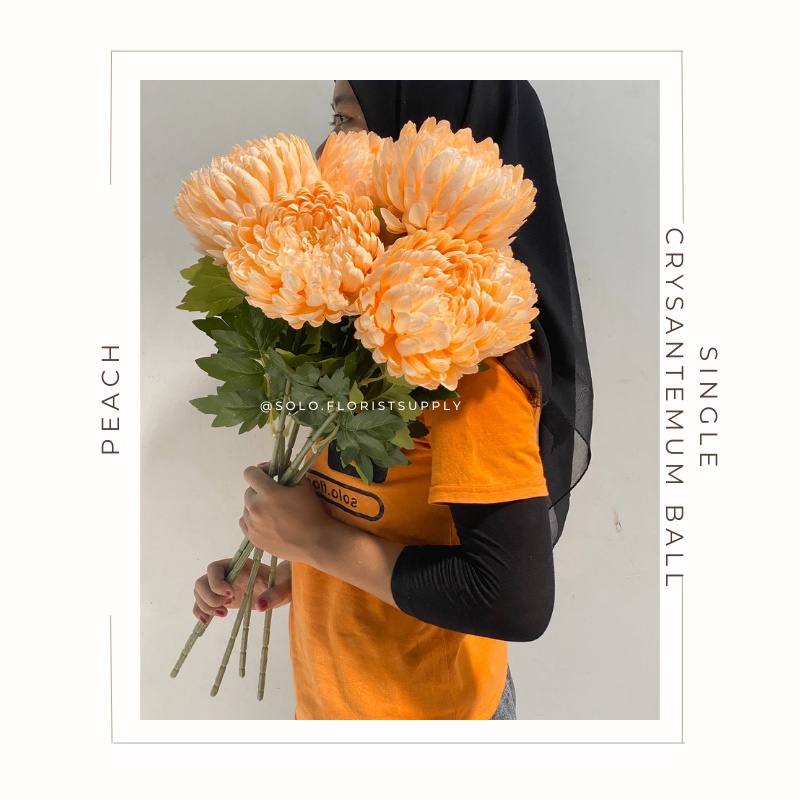 Jual CRYSANTEMUM BALL FLOWER GERBERA FLOWER ARTIFICIAL BUNGA DAISY ...