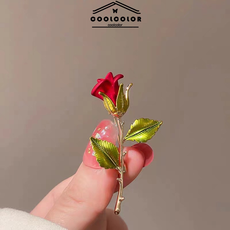 Jual COD ️ Bros Mawar Merah Minyak Lukis Peony Bros Bunga Mawar Merah ...
