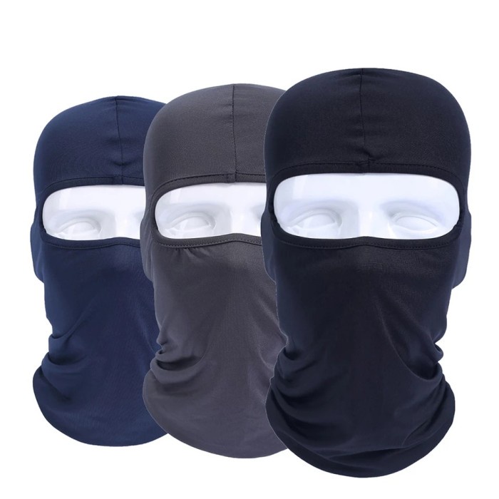 Jual Masker Full Face Spandex Balaclava Mask Ninja Polos Helm Motor ...