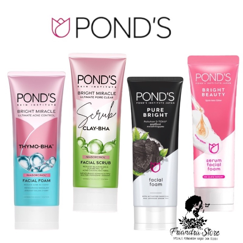 Jual PONDS FACIAL FOAM PEMBERSIH WAJAH 100ml [TOKONYA QIANDRA] | Shopee ...