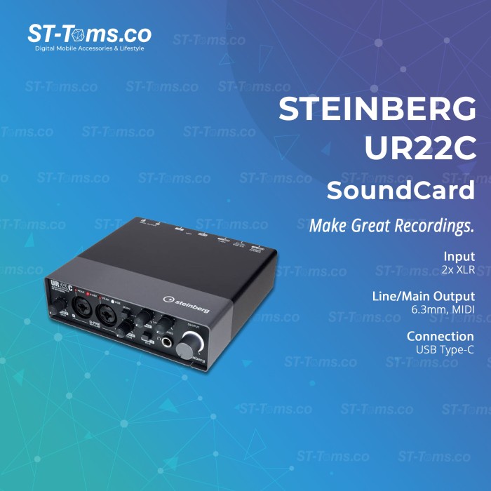Jual Steinberg UR22C UR 22C UR22 C Audio Interface Soundcard | Shopee ...