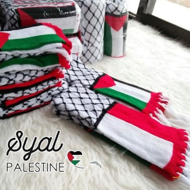 Jual Syal Rajut Palestina Komputer - Syal Sorban Rajut Motif Palestina ...