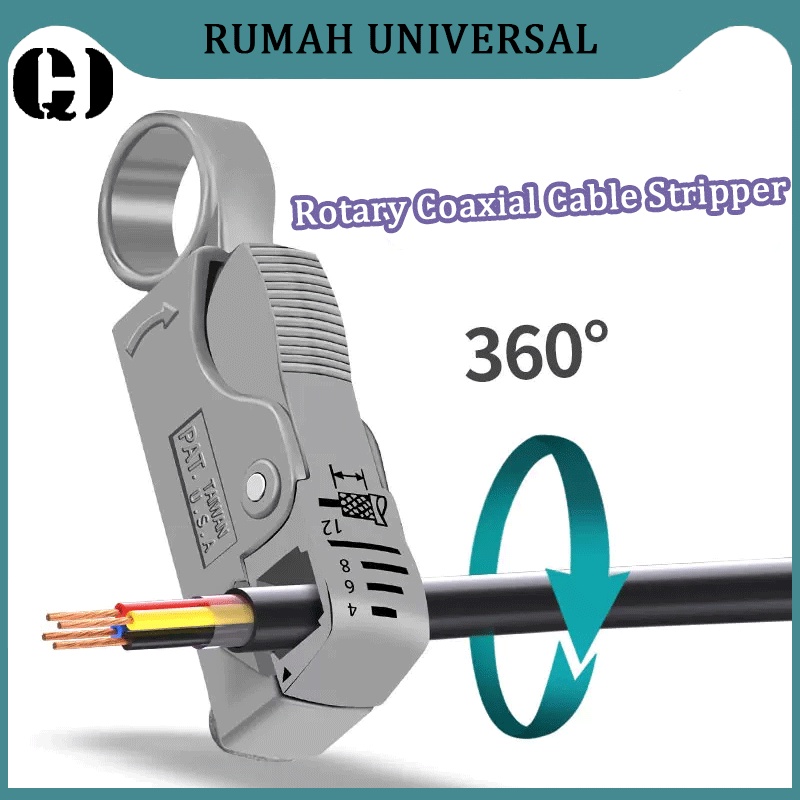 Jual 360°Rotary Coaxial Cable Stripper Alat kupas kabel rotary wire ...