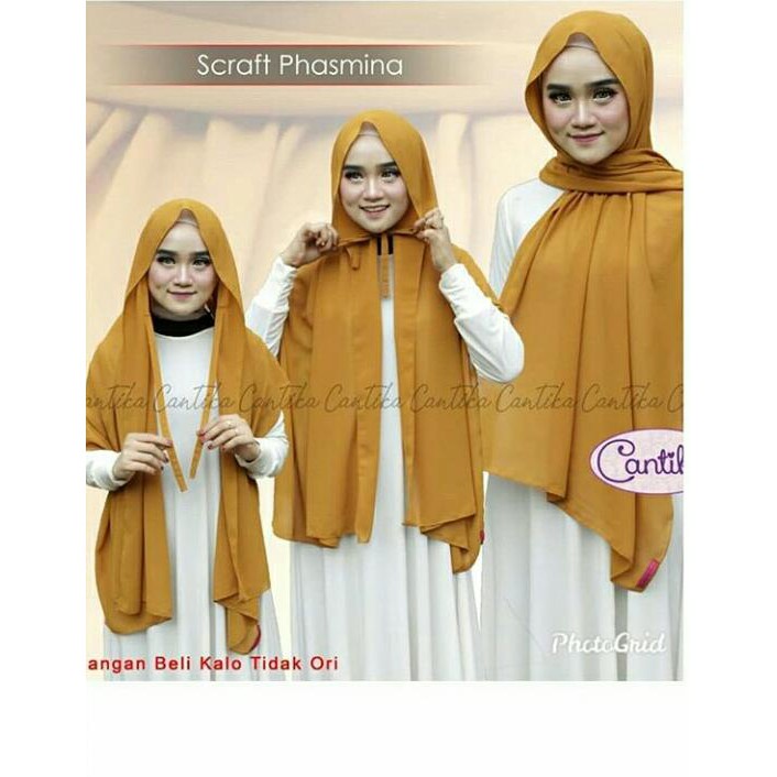 Jual Jilbab Instan Pashmina Tali Ori Cantika BY QOID | Shopee Indonesia