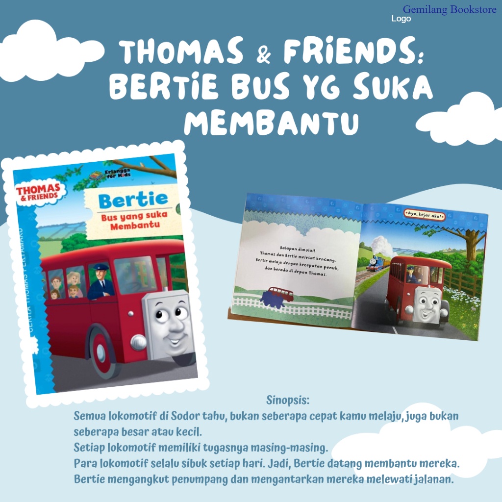 Jual BUKU CERITA ANAK THOMAS & FRIENDS: BERTIE BUS YG SUKA MEMBANTU ERLANGGA FOR KIDS ORIGINAL ...