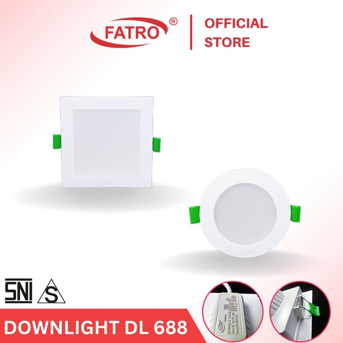 Jual FATRO DOWNLIGHT DL 688 BULAT DAN KOTAK 5W-18W | Shopee Indonesia