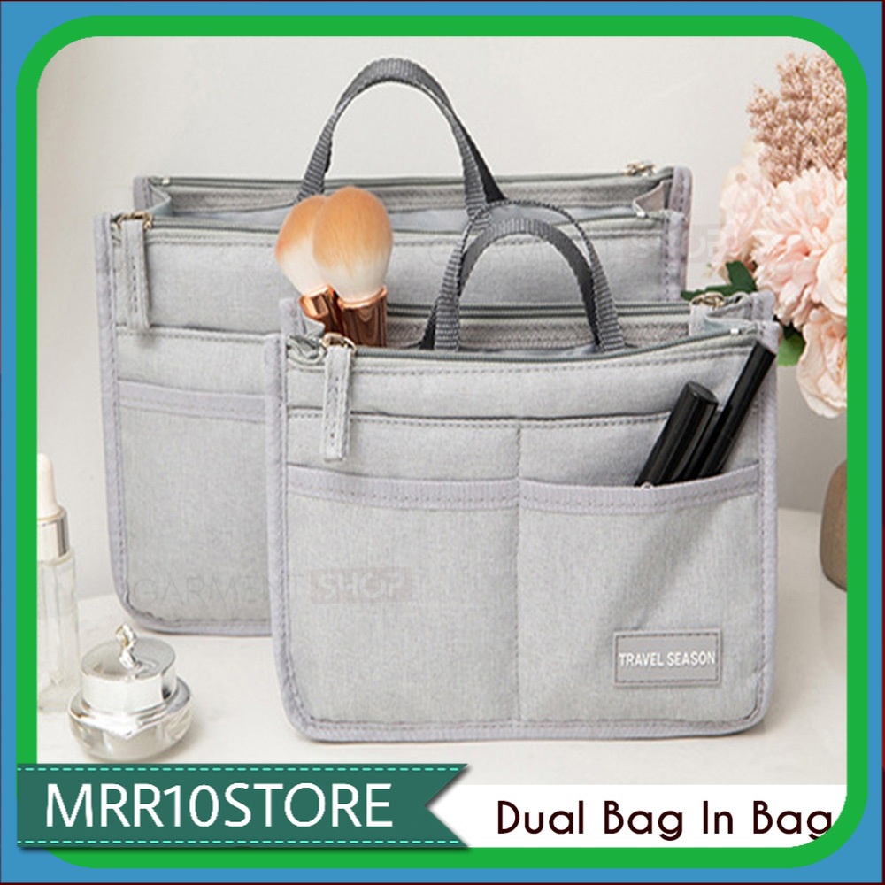 Jual Dual Bag In Bag Organizer Kantong Dalam Tas Banyak Ruang Daleman ...