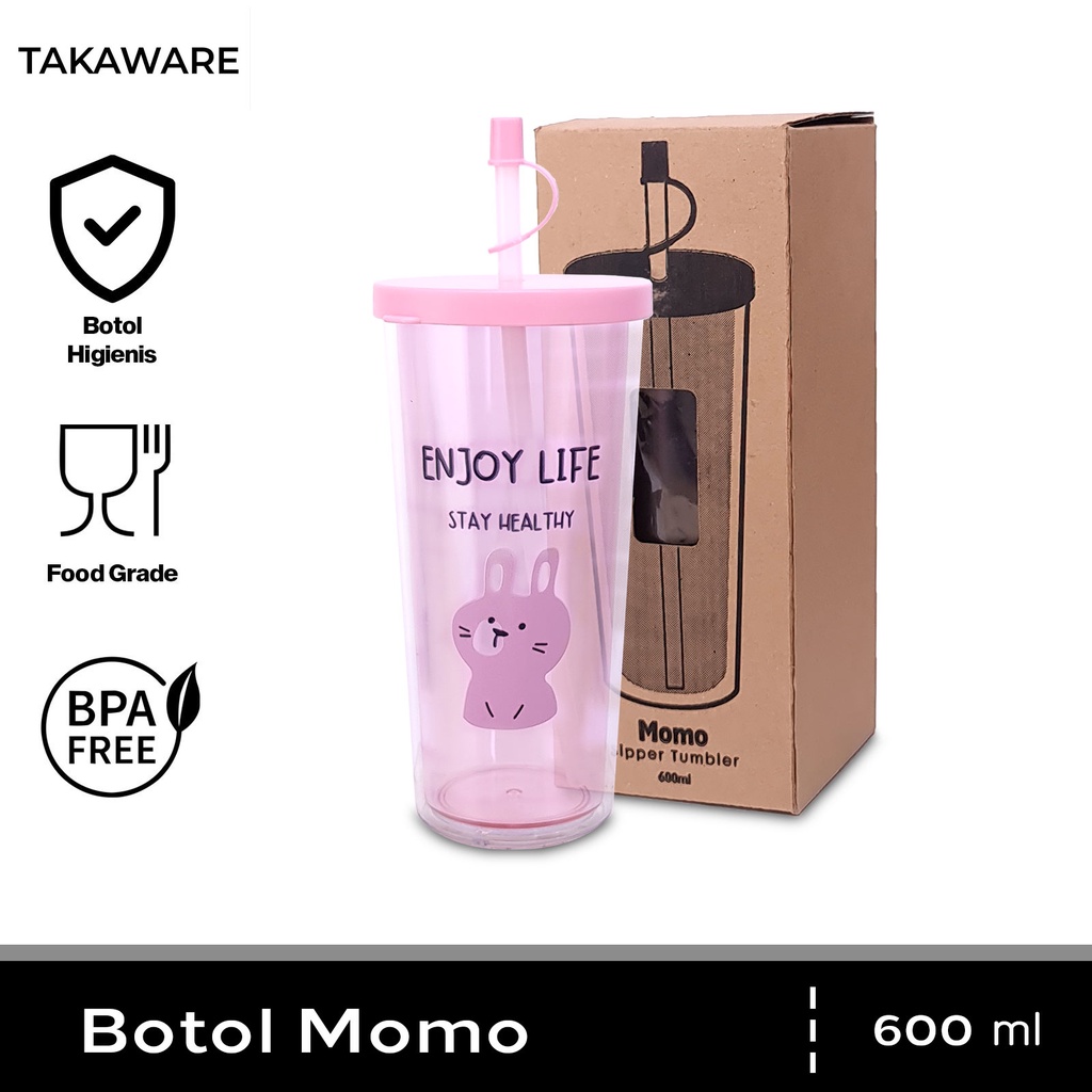 Jual Takaware Botol Minum Plastik Momo 600 ML Water Bottle BPA Free CHI ...