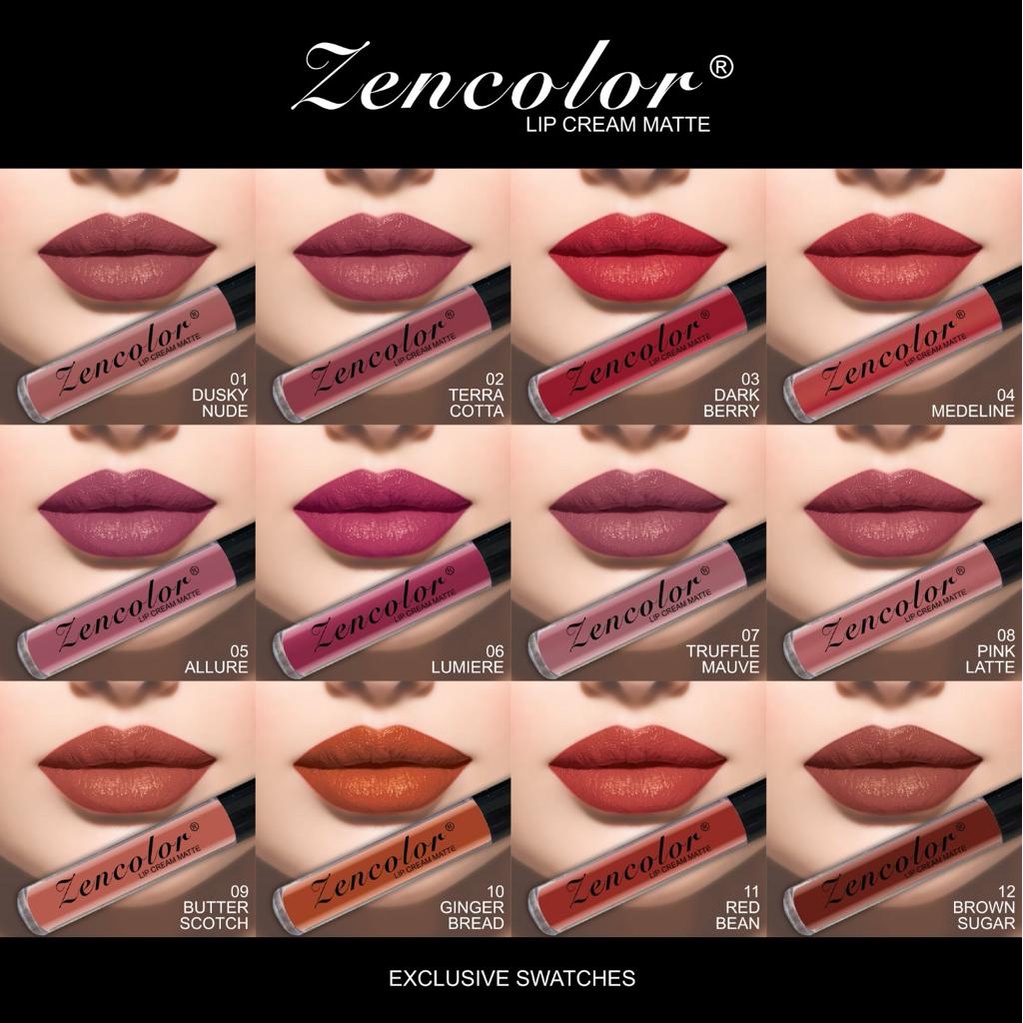 Jual READY STOCK URBAN MATTE LIPCREAM ZENCOLOR LIPSTICK WITH VITAMIN C ...