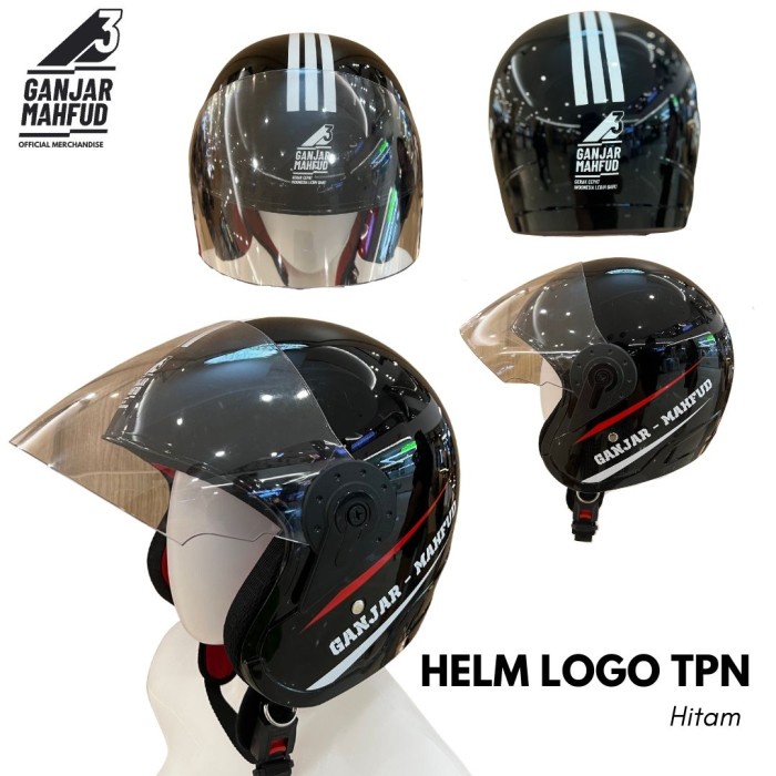 Jual Helm Motor SNI Half Face Official Merchandise 03 GAMA Logo TPN ...