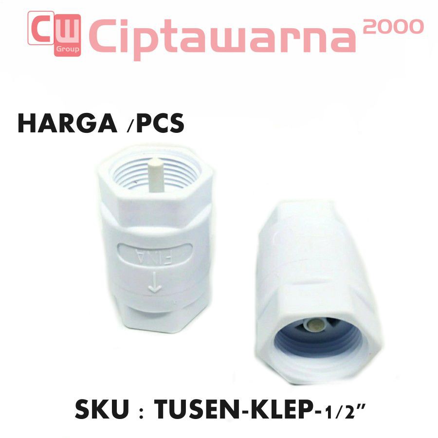 Jual Tusen Klep PVC Ukuran 1/2" inch - CwTc | Shopee Indonesia