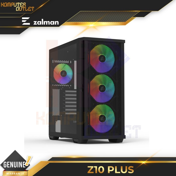 Jual Zalman Z10 Plus ATX Mid Tower Tempered Glass PC Case | Shopee Indonesia